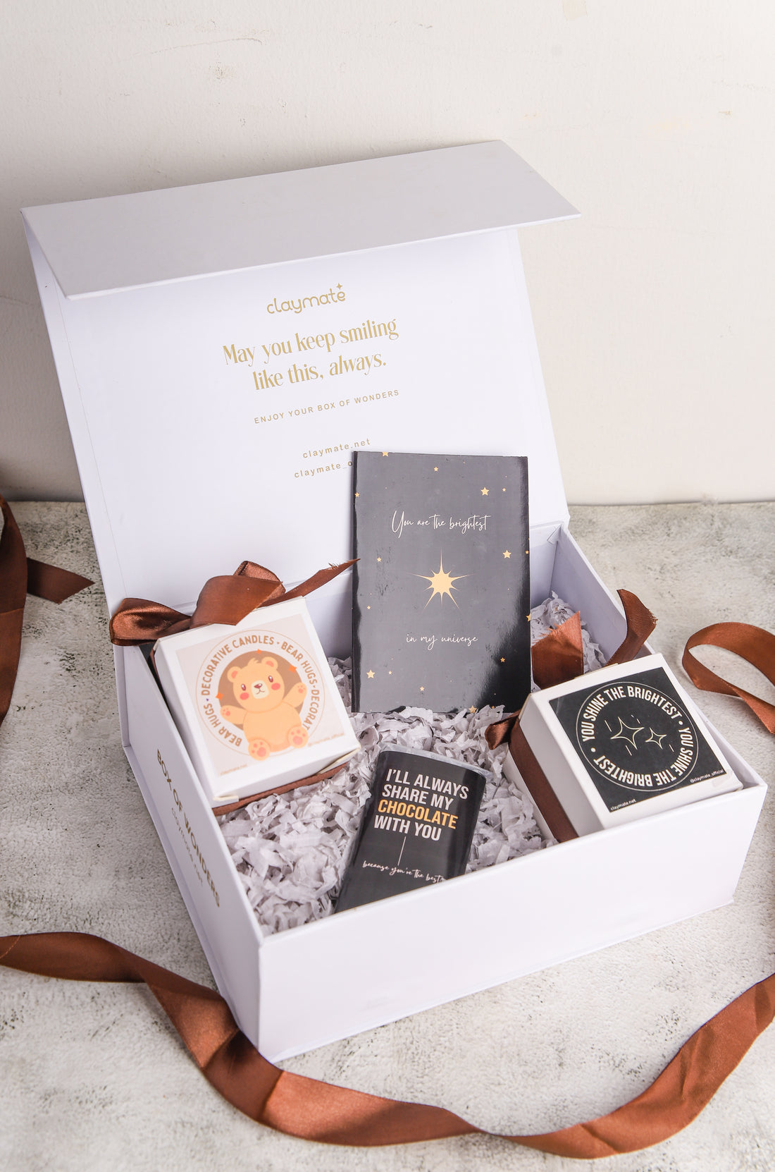 Shining Star Gift Box – Cute Gift with Candles & Card for Him – Claymate